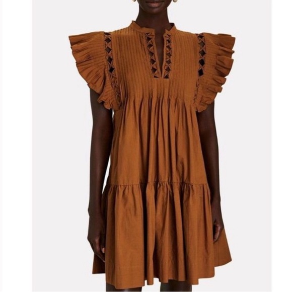 Sea New York | Dresses | Sea New York Phoebe Ruffled Sleeve Poplin Mini ...